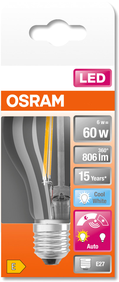 Osram PARATHOM DAYLIGHT SENSOR CLASSIC A 60 6.5 W/4000K E27 ... Osram PARATHOM DAYLIGHT SENSOR CLASSIC A 60 6.5 W/4000K E27 ...